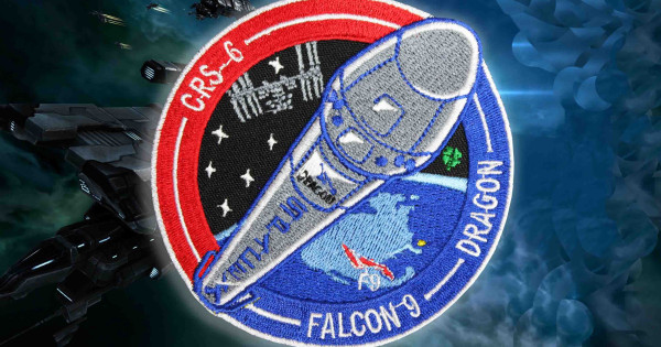 Patch de manche SpaceX CRS-6 Space NASA Mission Elon Musk ISS